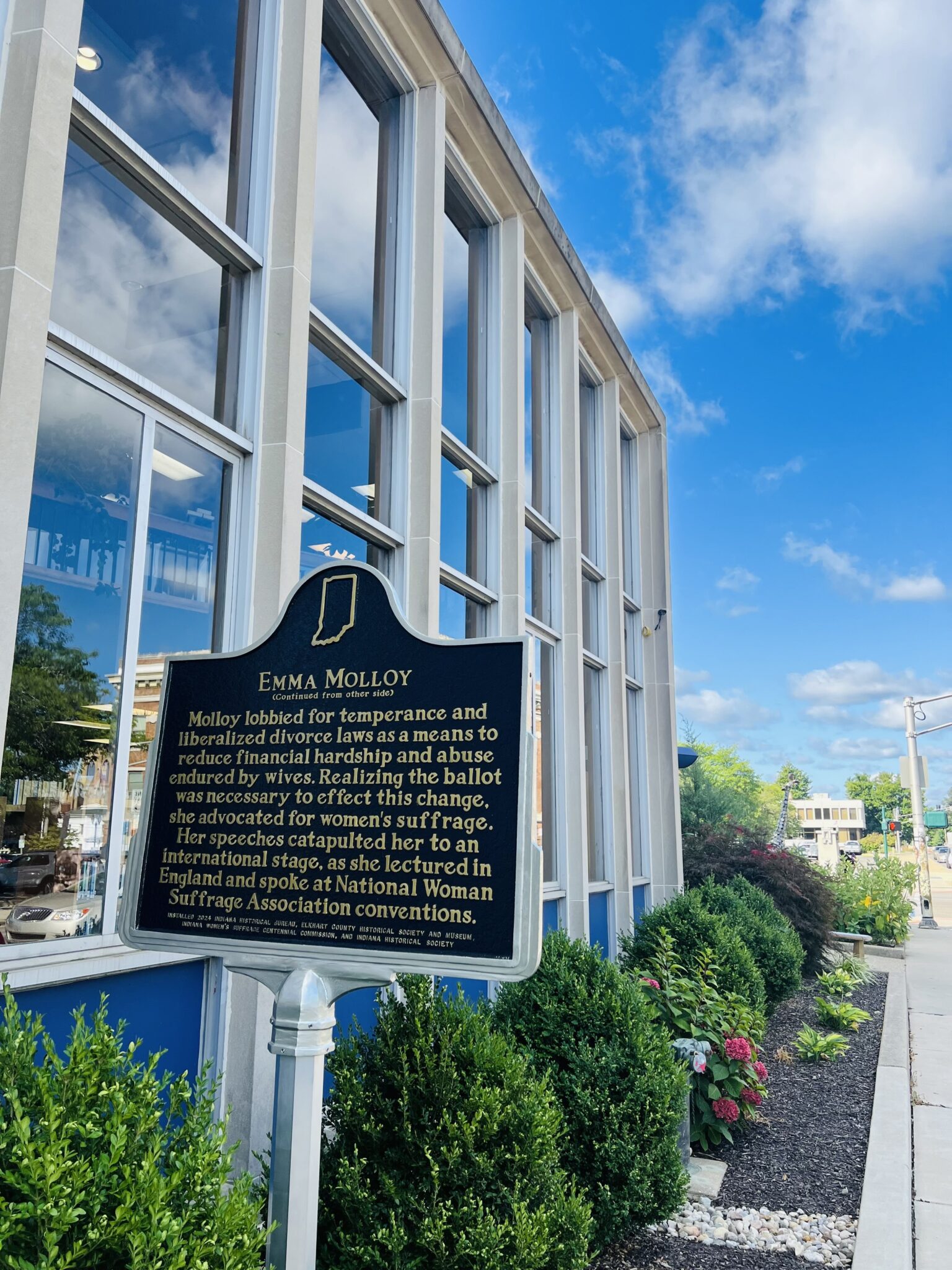 Dedication of Emma Barrett Molloy Historical Marker - Elkhart Public ...